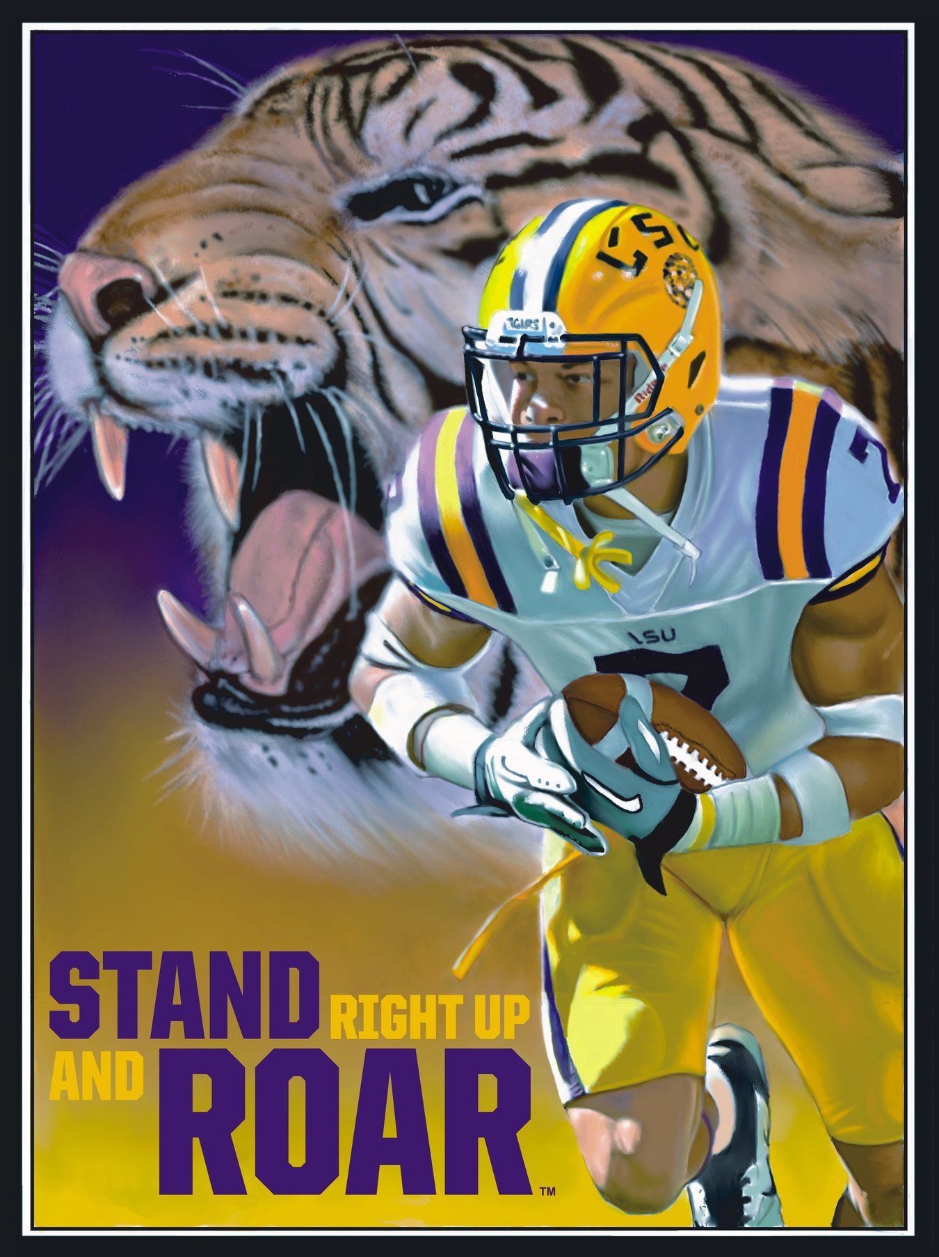 Lsu Tigers Poster Tyrann Mathieu Roar By Team Spirit - Sprint Football ...