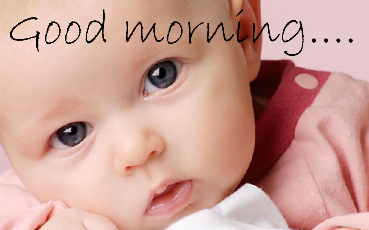 Cute Baby Good Morning Wallpaper