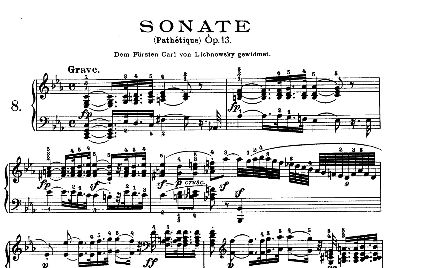 Sonata Arctica Wallpaper - Pathetique Sonata Sheet (#559410) - HD ...