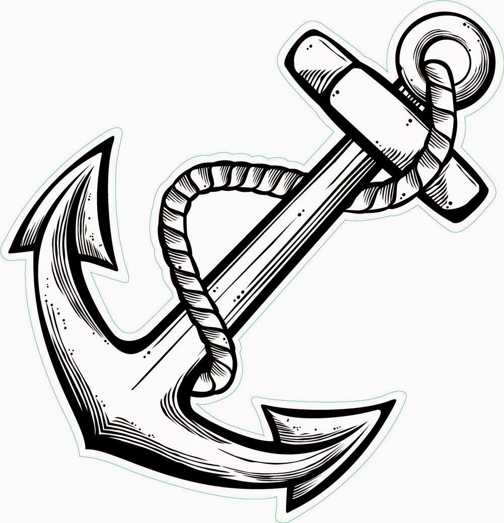 Tatto Jangkar Pelaut - Anchor Tattoo Drawings Simple (#580419) - HD ...