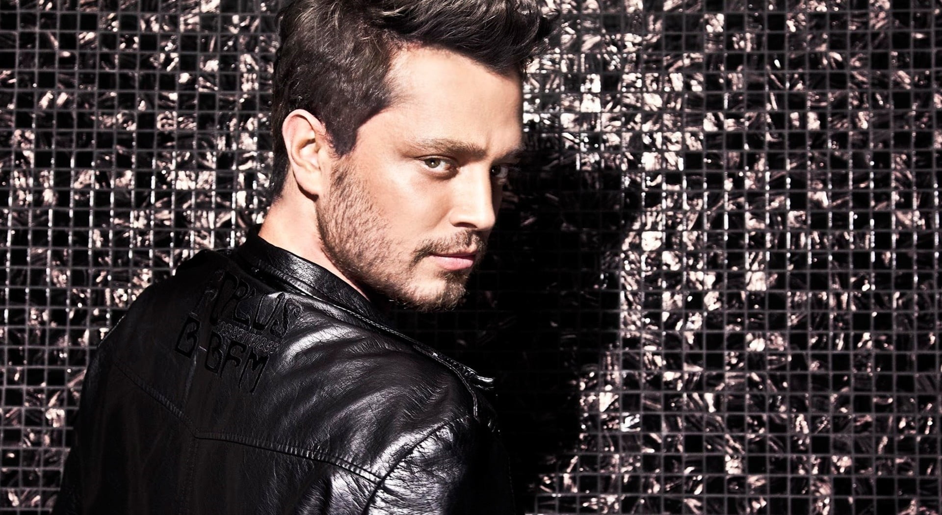 Men's Black Leather Jacket, Murat Boz, Singer, Actor, - Murat Boz Sac ...
