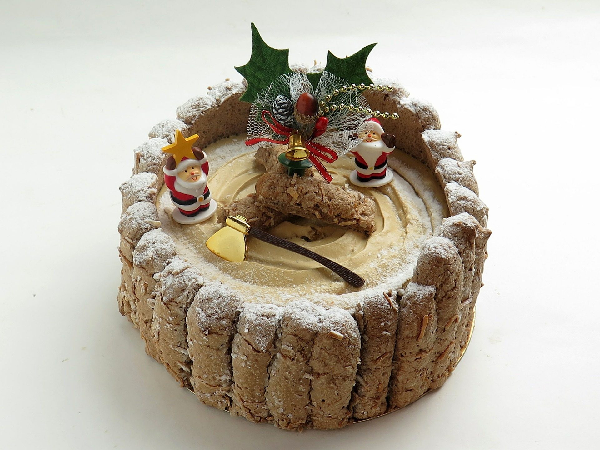 Beautiful Christmas Cake Wallpaper With Santa Claus - Torta Tiramisu ...