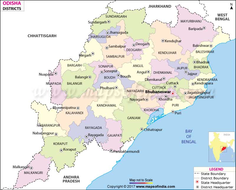 District Map Of Orissa - Political Map Of Odisha (#631068) - HD ...