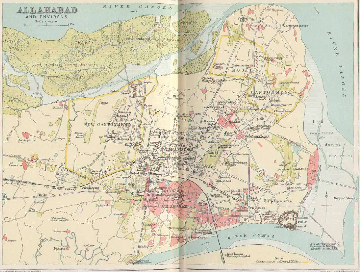 Allahabad - Allahabad City Full Map (#631102) - HD Wallpaper & Backgrounds Download