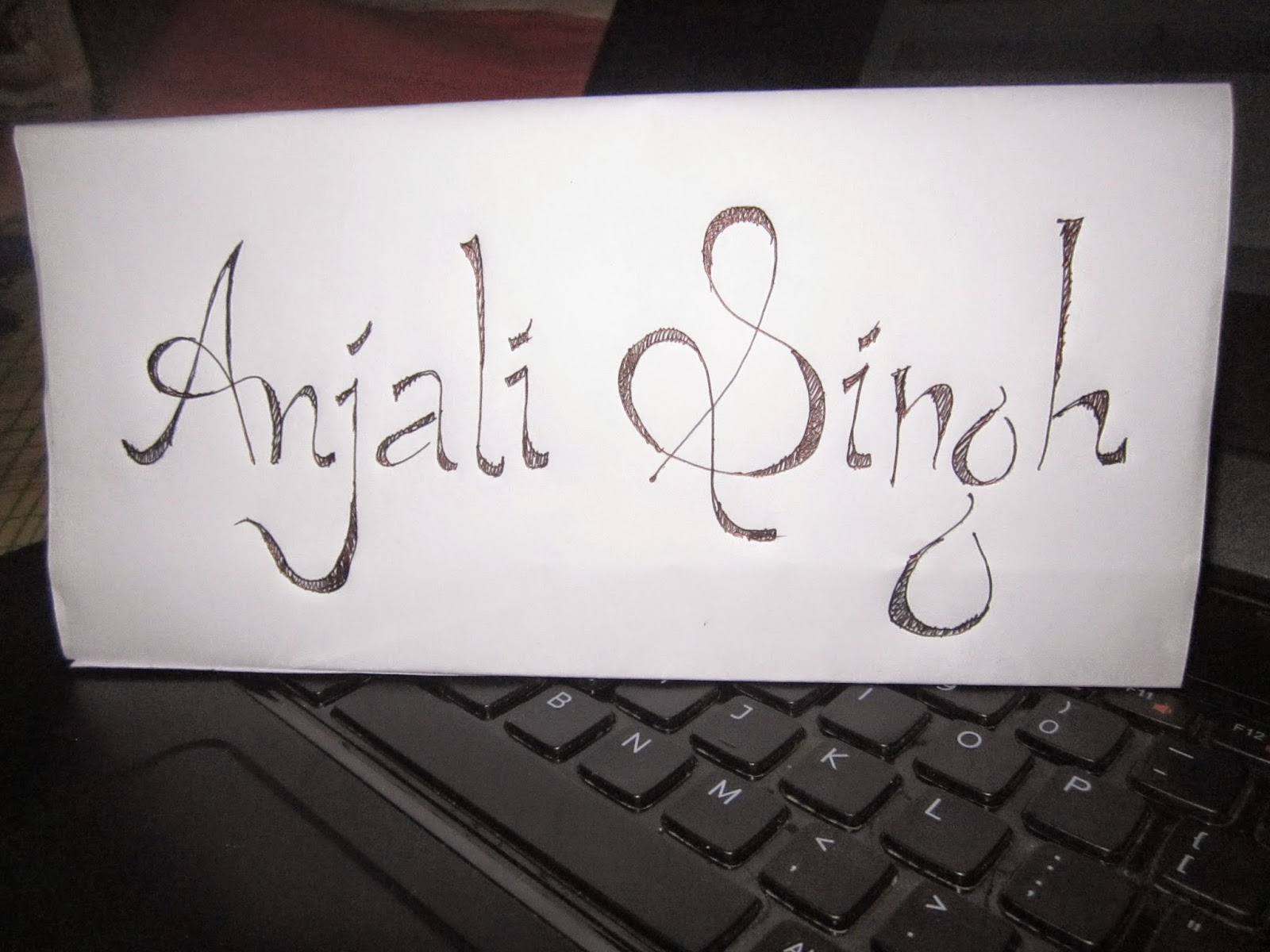 Name Tag- Anjali Singh - Calligraphy (#685734) - HD Wallpaper ...