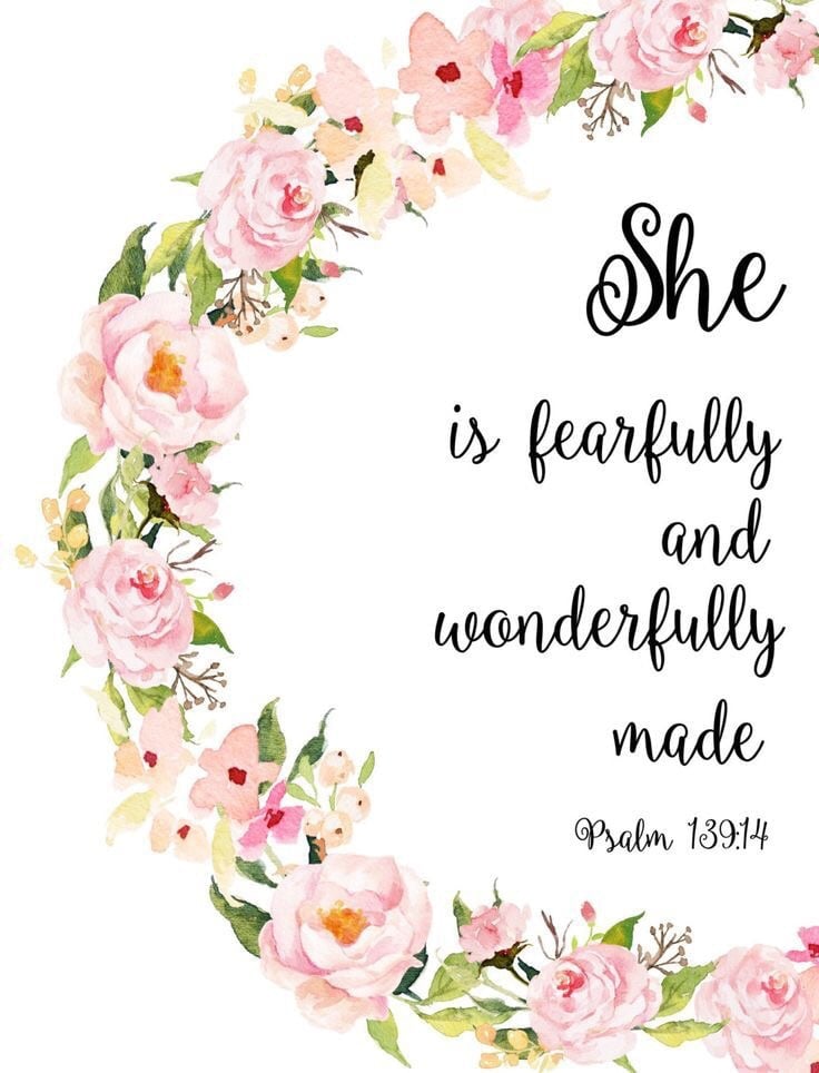 She Is Fearfully And Wonderfully Made Bible Verse (#729794) - HD ...