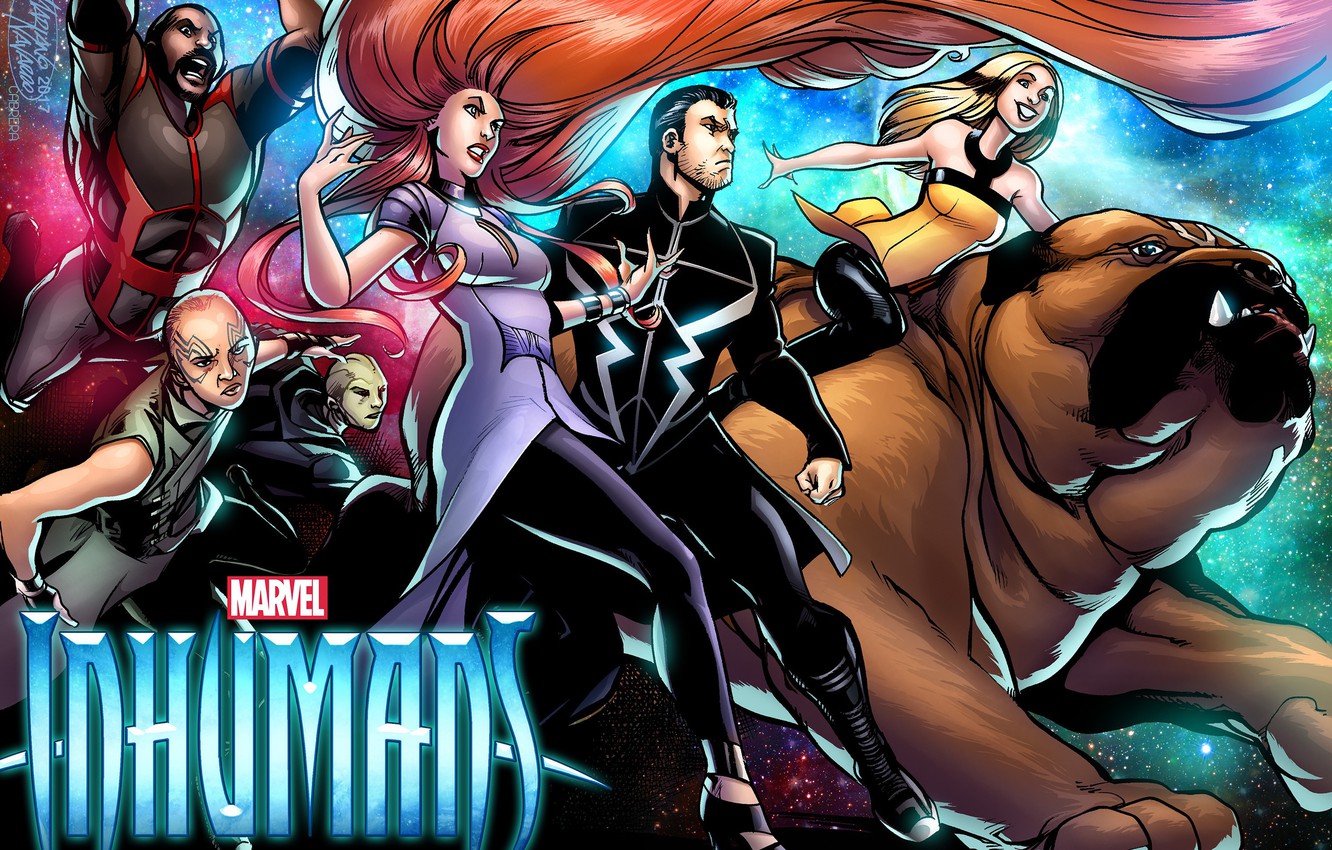 Photo Wallpaper Red, Big, Alien, Dog, Man, Marvel, - Inhumans Serie ...