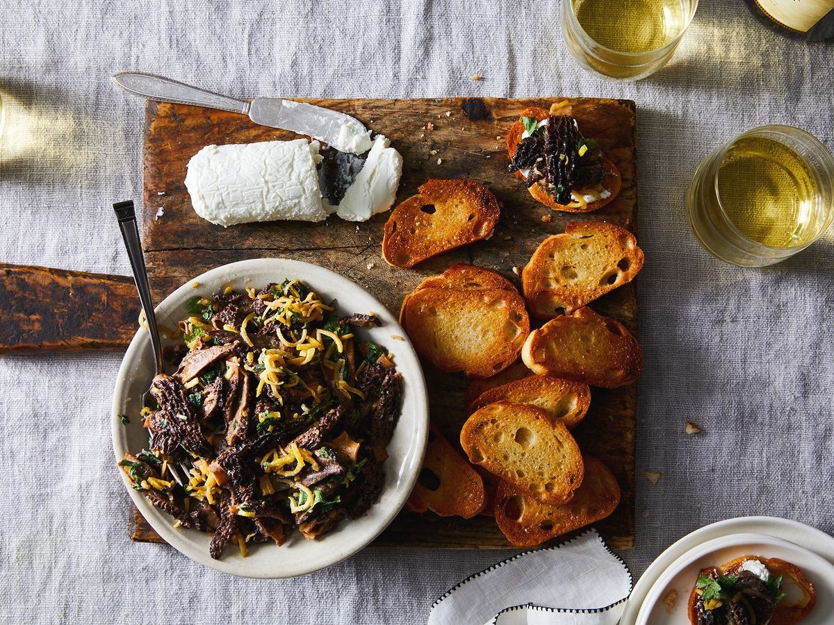 Mushroom Flag New Morel Crostini Recipe On Food52 Images - Saag ...