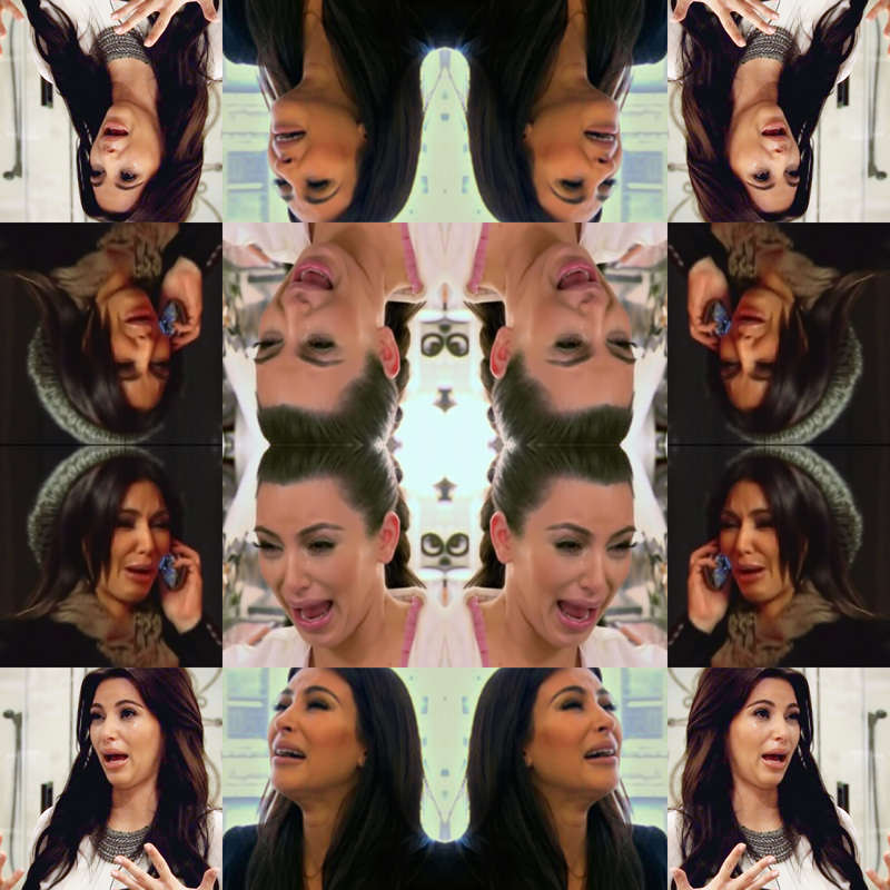 Kim Kardashian Crying Collage Wallpaper