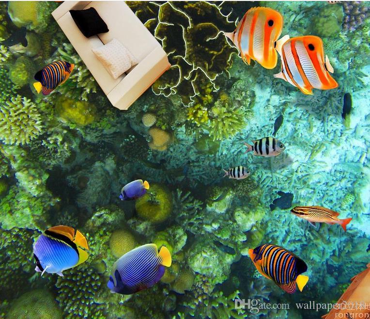 3d - 3d Fish Floor Mural (#90300) - HD Wallpaper & Backgrounds Download