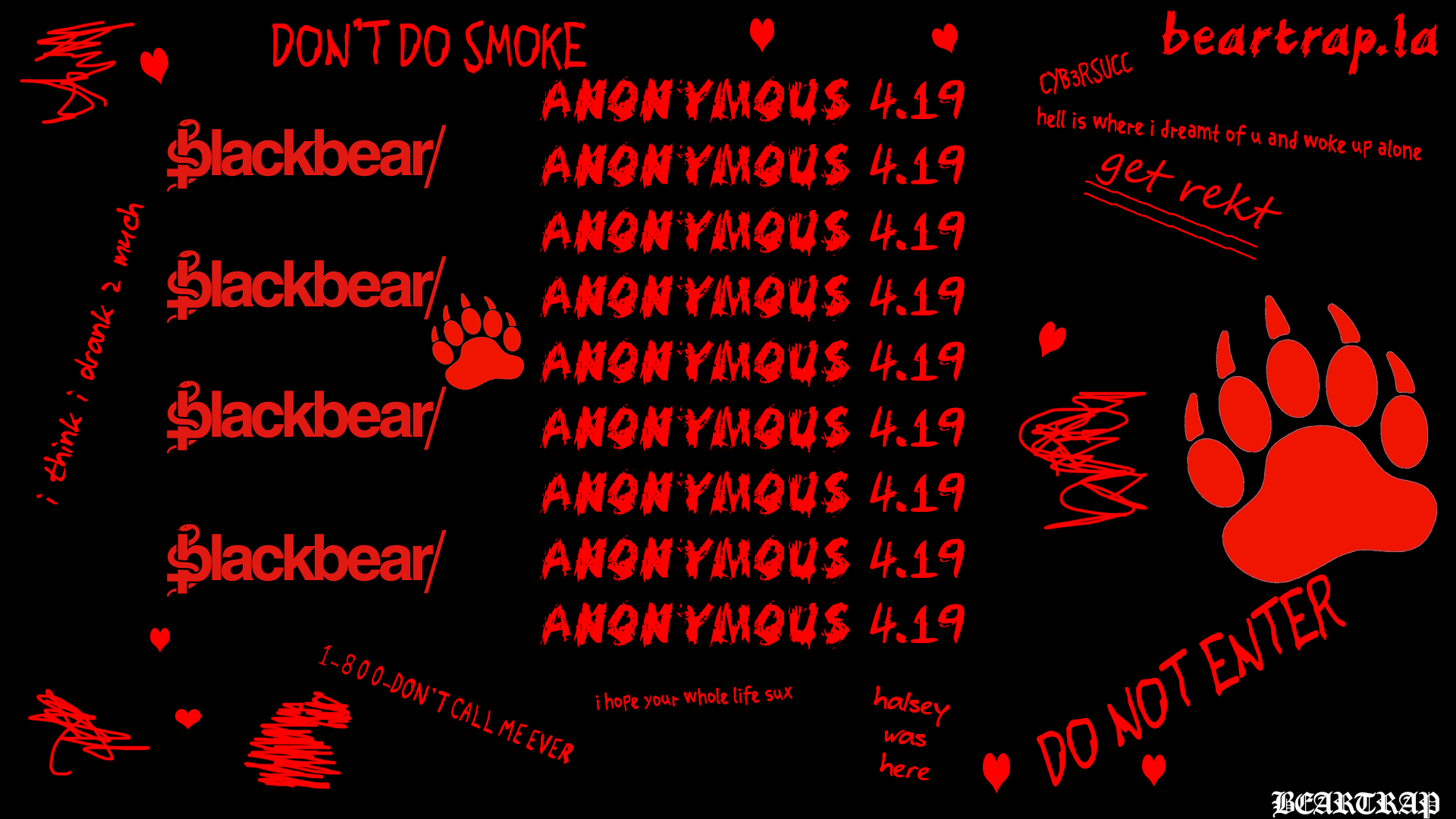 Anonymous Wallpaper Inspired By Blackbear's Art Style, - Graphic Design ...