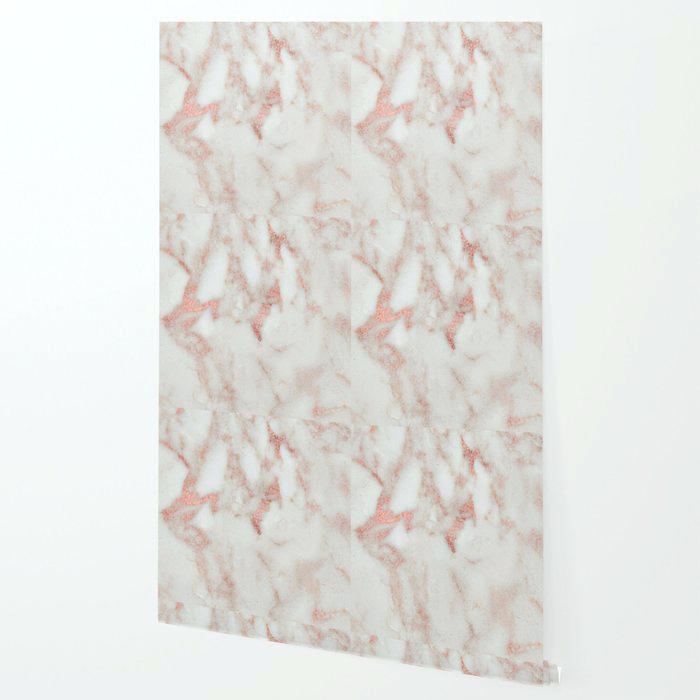 Blush Pink Wallpaper Marble Metallic Blush Pink And - Art Paper ...
