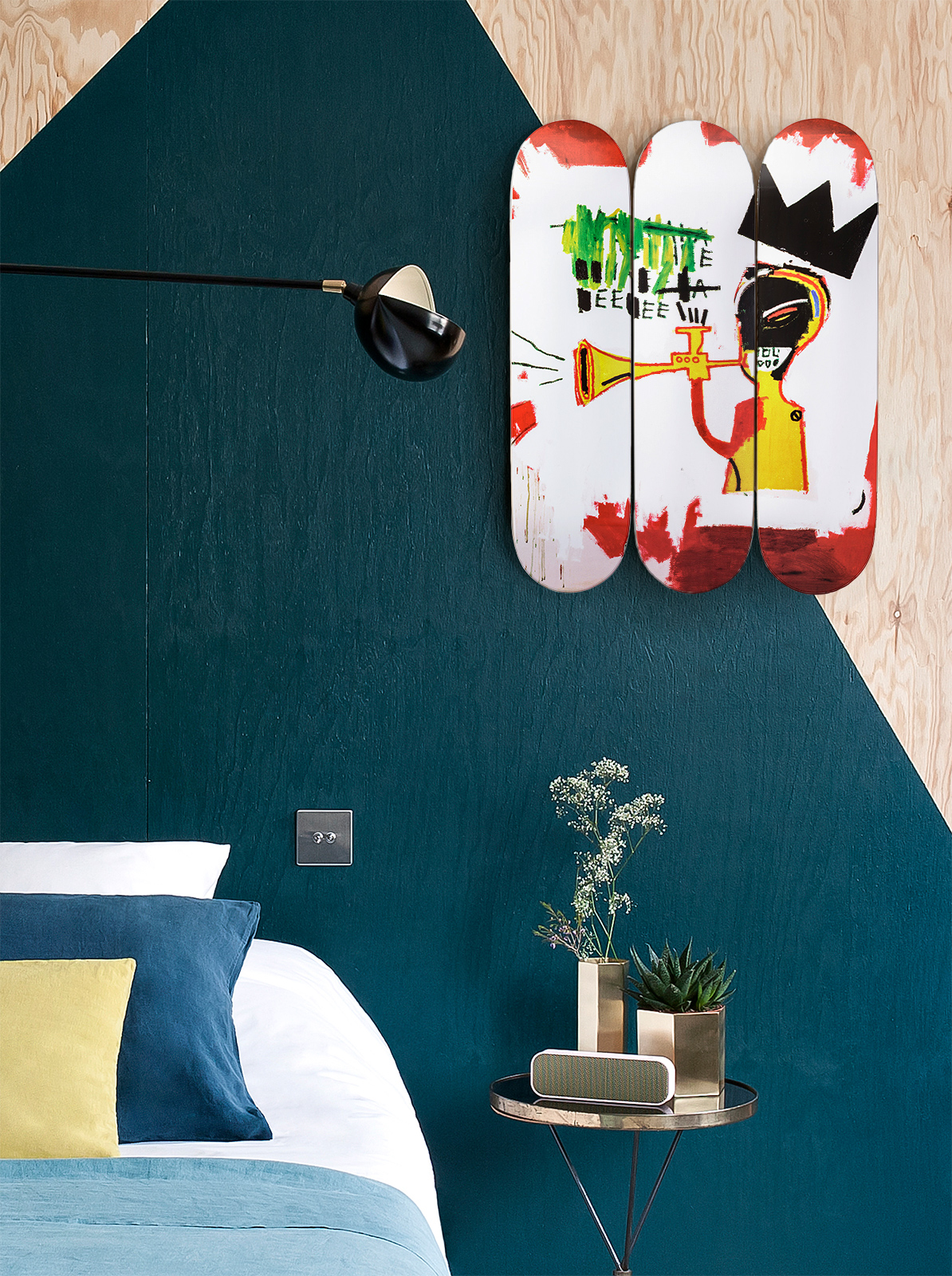Trumpet - Jean - Michel Basquiat - Basquiat Triptych Skateboard ...