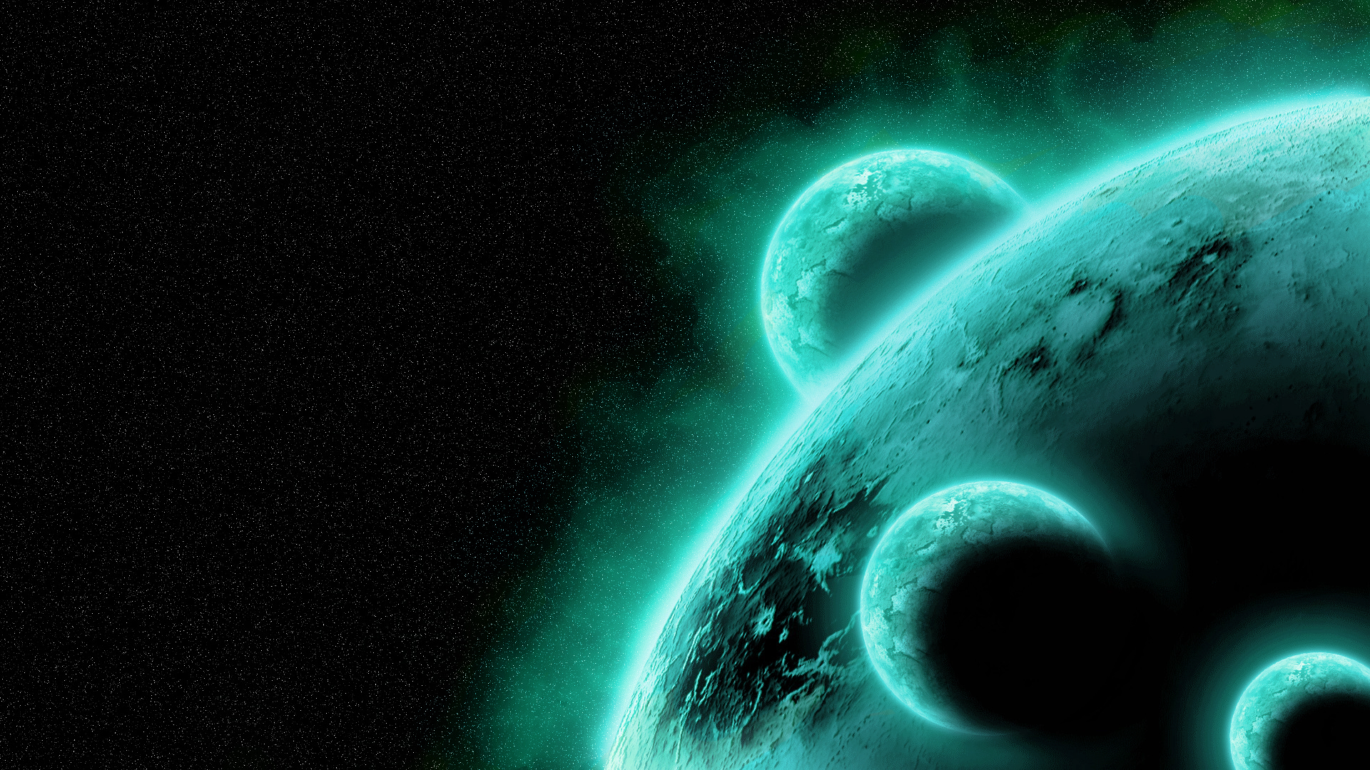 Planet Cyan - Cyan Space Background (#989511) - HD Wallpaper ...