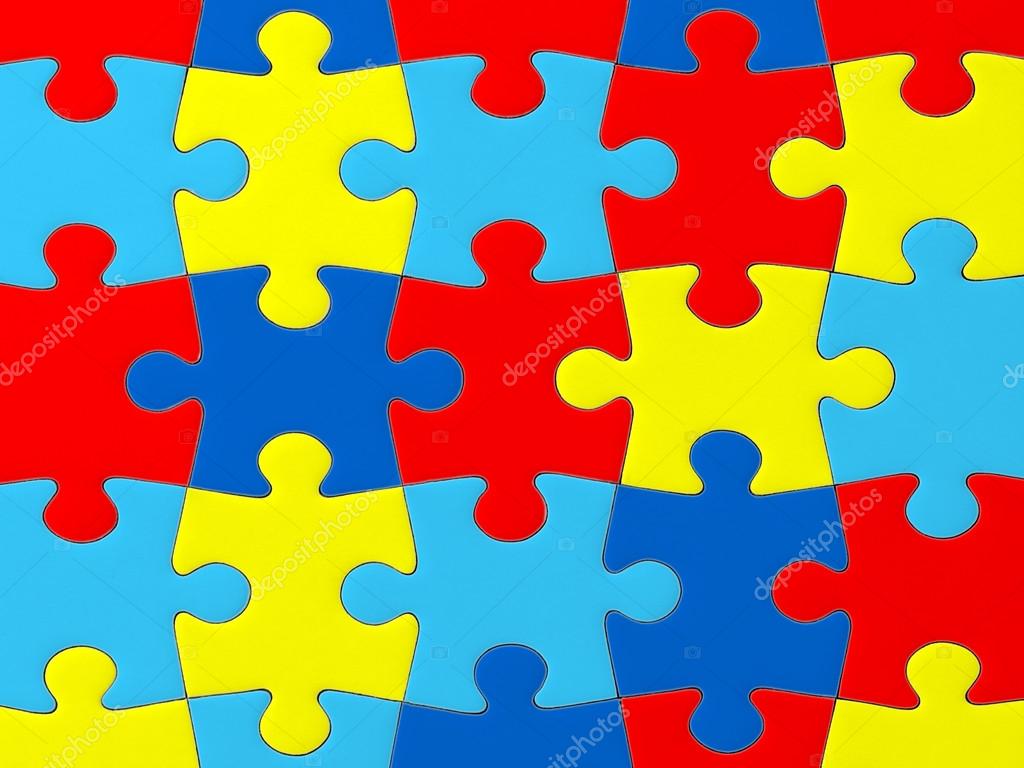 Autism Awareness Puzzle Pattern Stock Image Autism Awareness Puzzle 